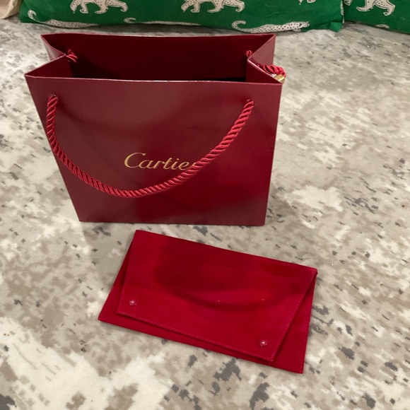 Cartier | Accessories | Authentic Cartier Shopping Bag And Travel Pouch ...